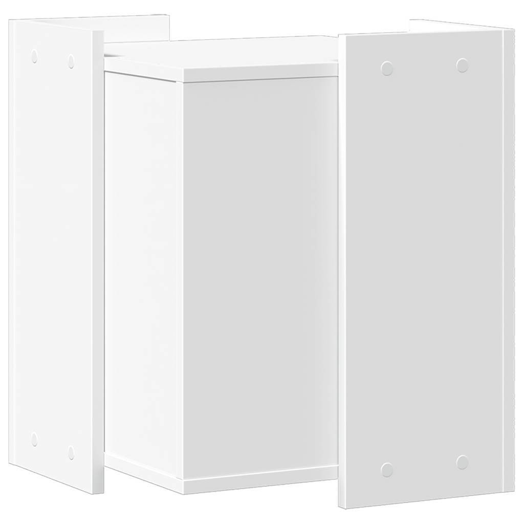 Meuble de bac à litière pour chat bois d'ingénierie blanc 42 x 42 x 51 ...