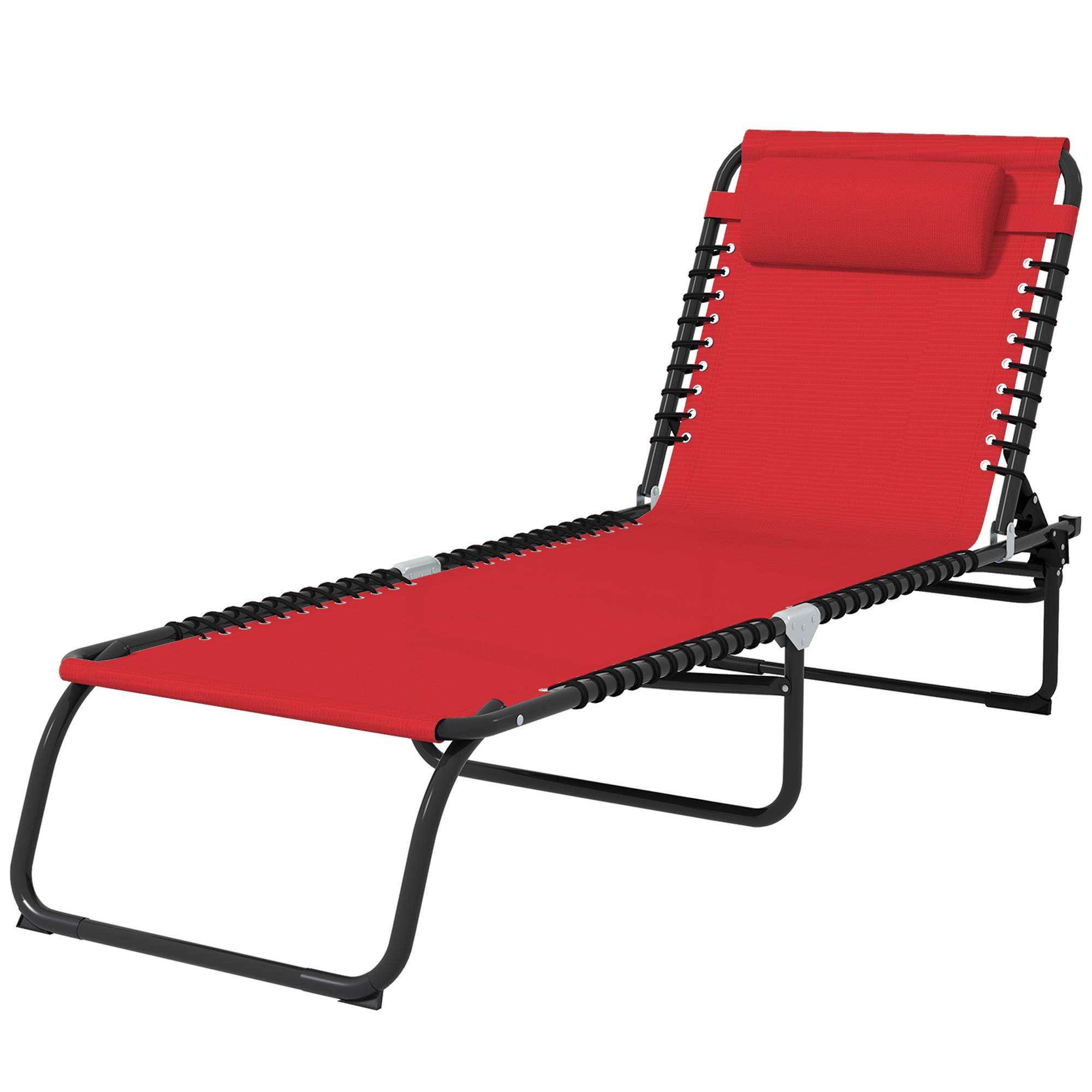 Bain de Soleil transat Pliable Dossier inclinable Multi-Positions Acier ...