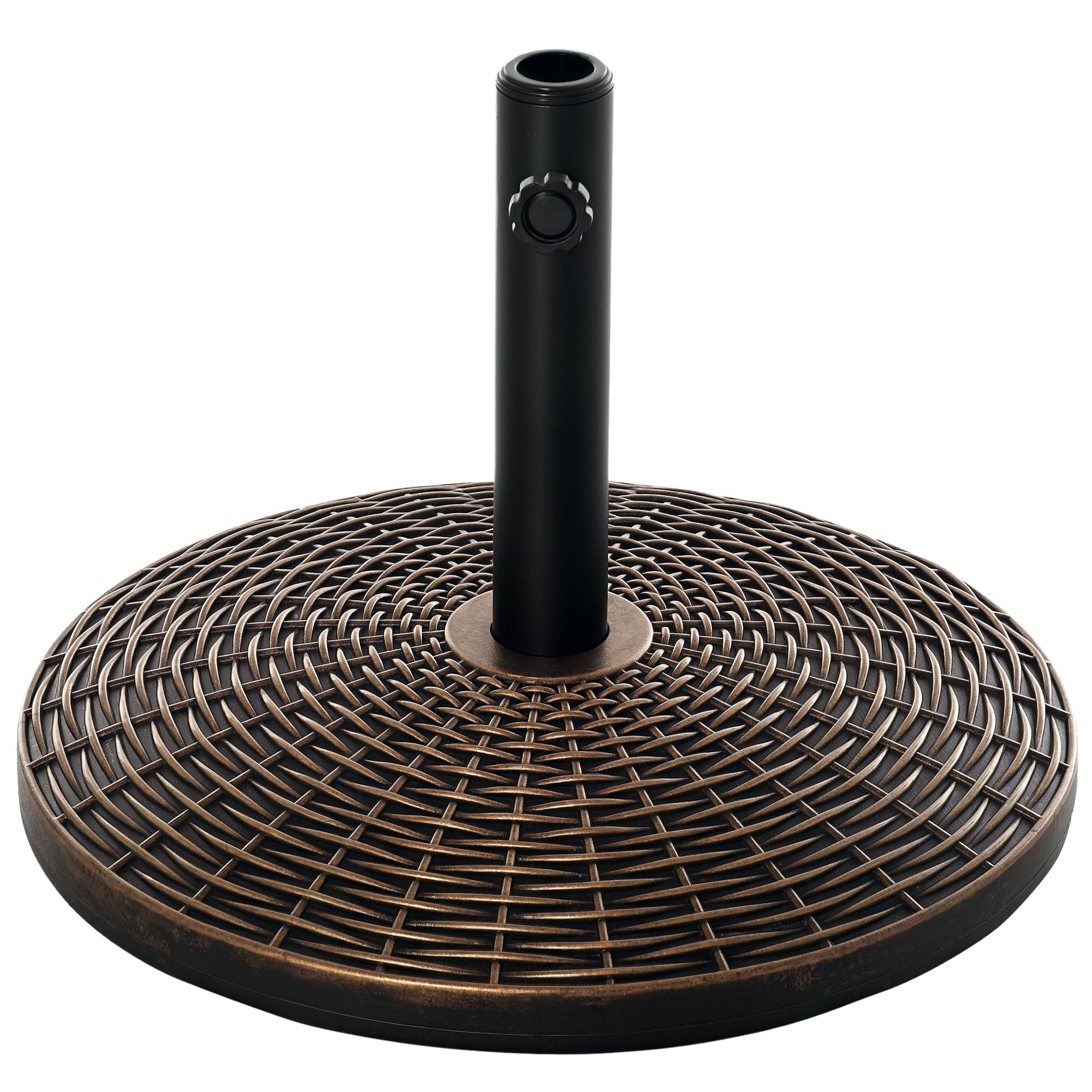 Pied de parasol en plastique HDPE et ciment bronze antique 53 x 53 x 40 ...
