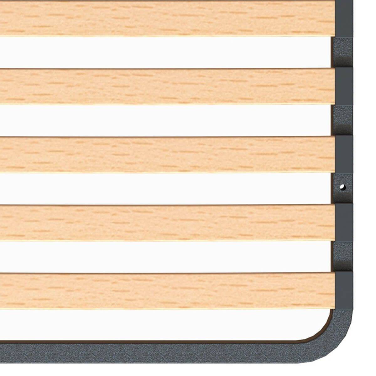 Pack Sommier 2x16 Lattes 140x190cm + Pieds Gris + Pied Central ...