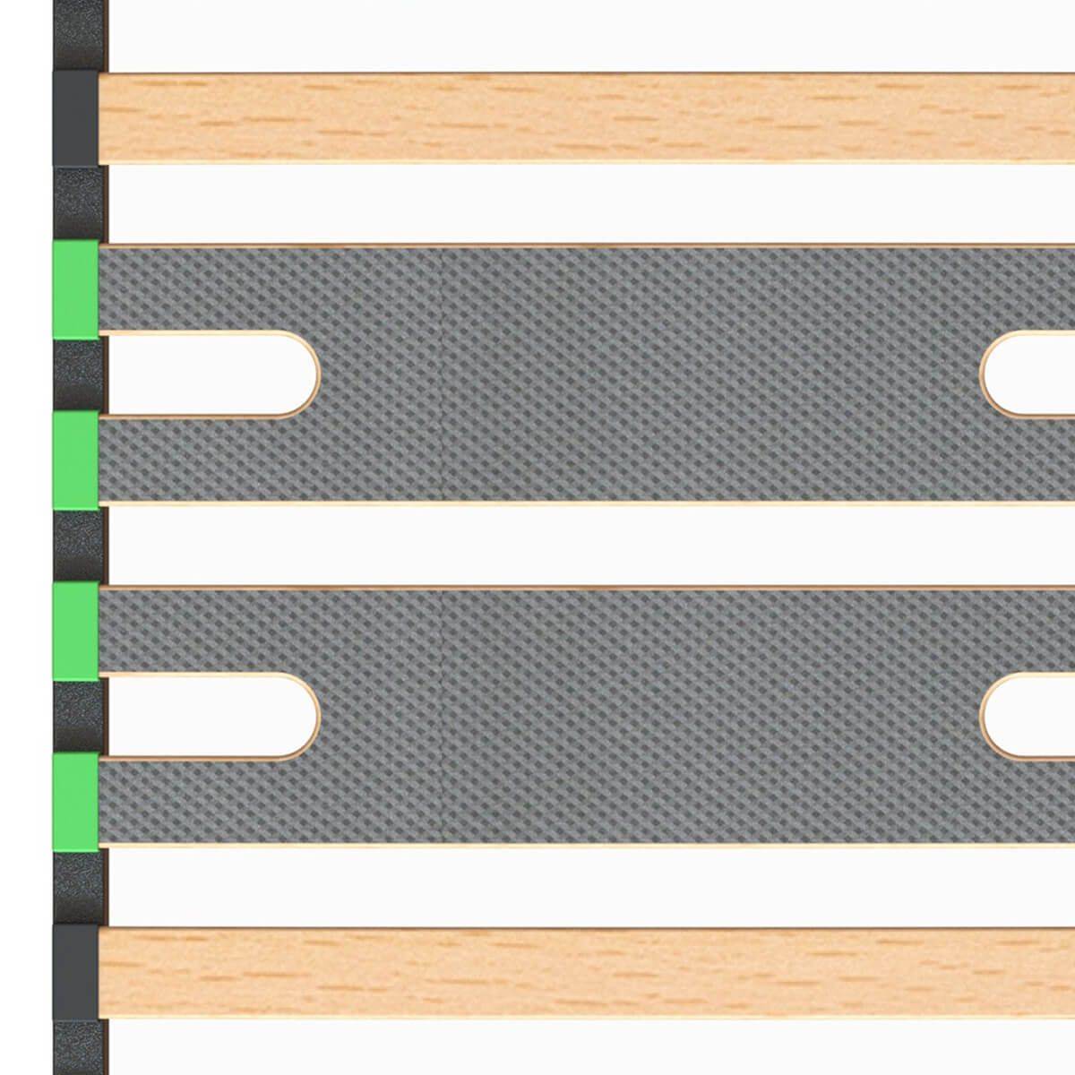 Pack Sommier 2x16 Lattes 140x190cm + Pieds Gris + Pied Central ...