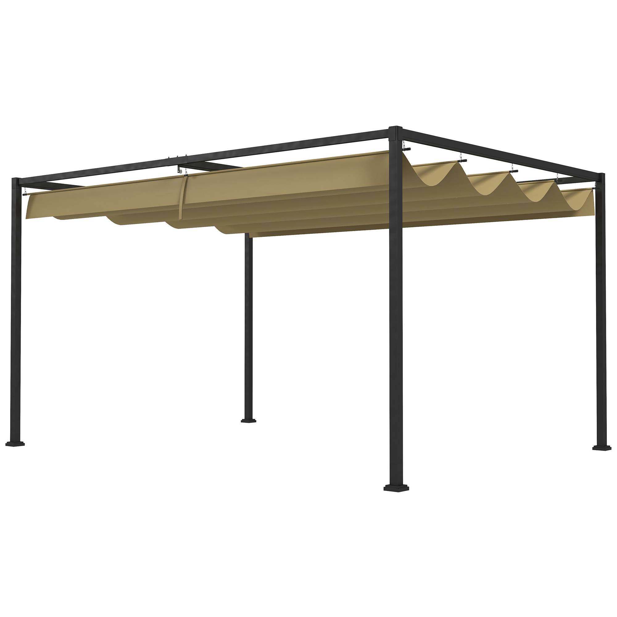 Pergola coulissante Pergola rétractable 3 x 2 m structure métal époxy ...