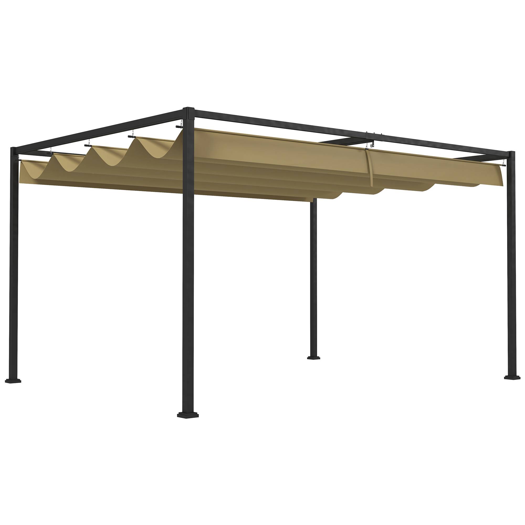Pergola coulissante Pergola rétractable 3 x 2 m structure métal époxy ...