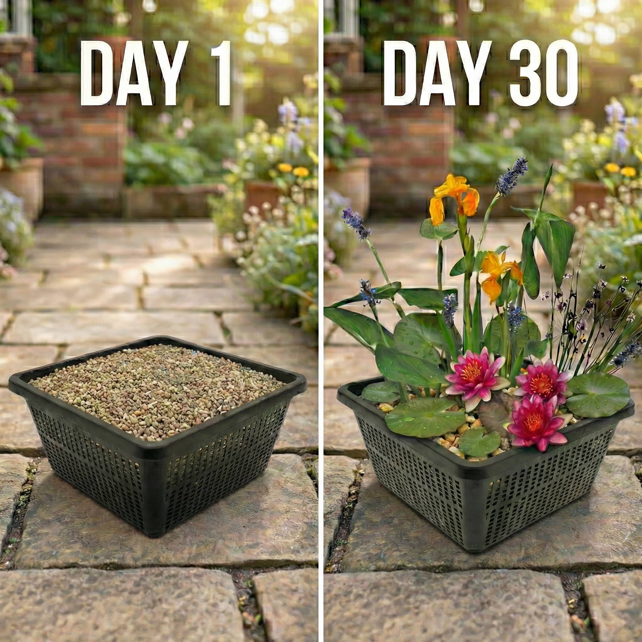 Mini Plantes Bassin Set Rouge - 4 Plantes Panier Substrat Engrais ...