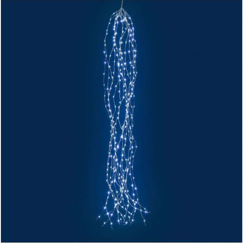 Cascade lumineuse LED 1M 15 branches 300 Micro LED blanc froid Lotti ...