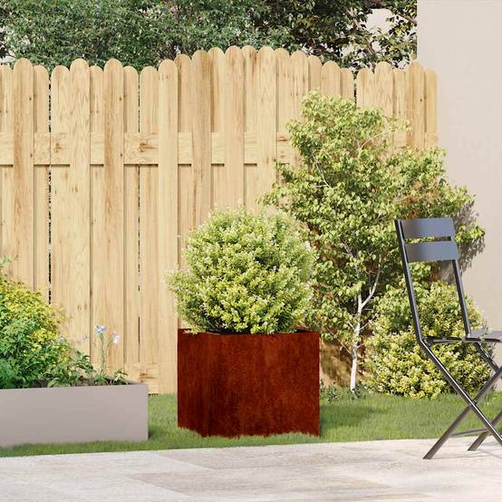 Jardini re Pot De Fleurs Cache pot Bac Fleurs Rouill 40x40x40 jardini-re-pot-de-fleurs-cache-pot-bac-fleurs-rouill-40x40x40