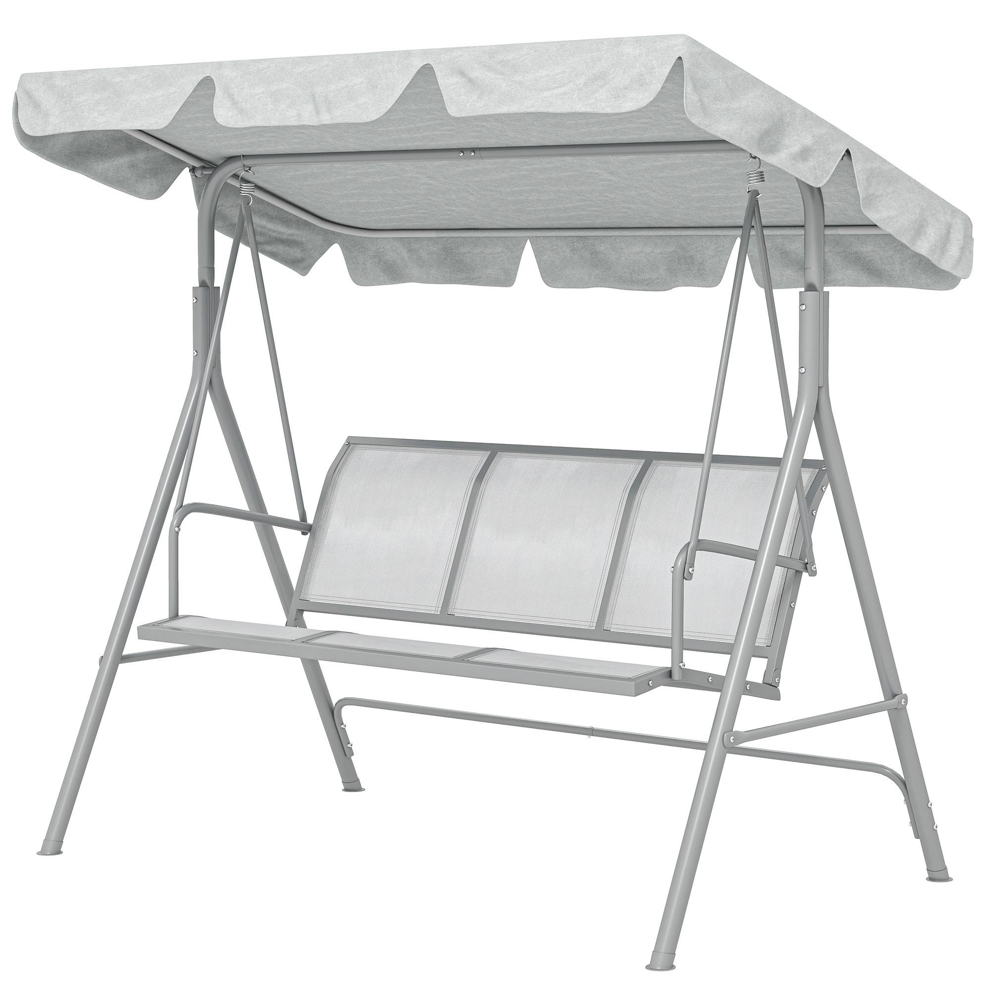 Balancelle de jardin aciers gris 170 x 108 x 153 cm - PANGIVO - Jardiland