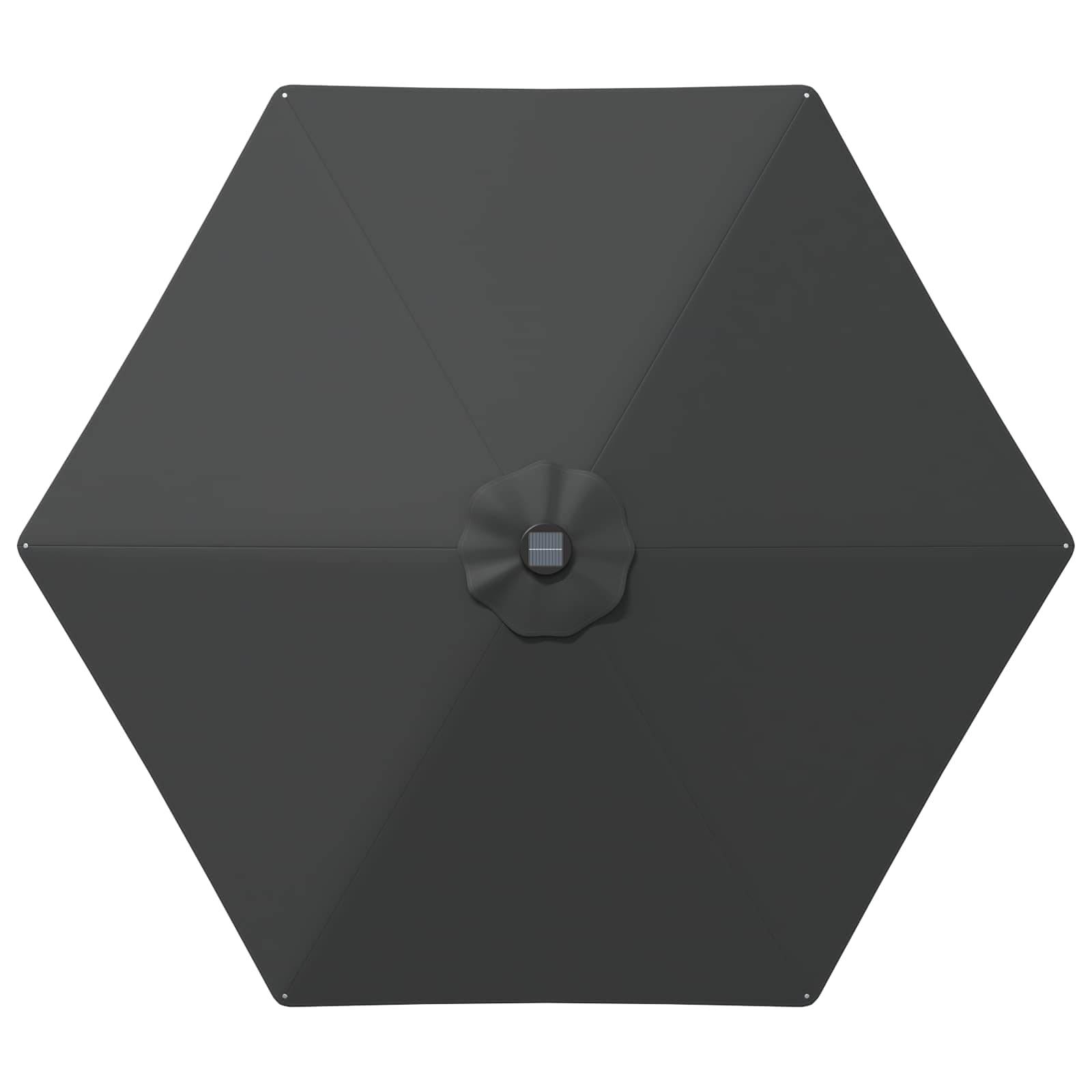 Parasol de jardin polyester anthracite 269 x 269 x 235 cm - PANGIVO ...