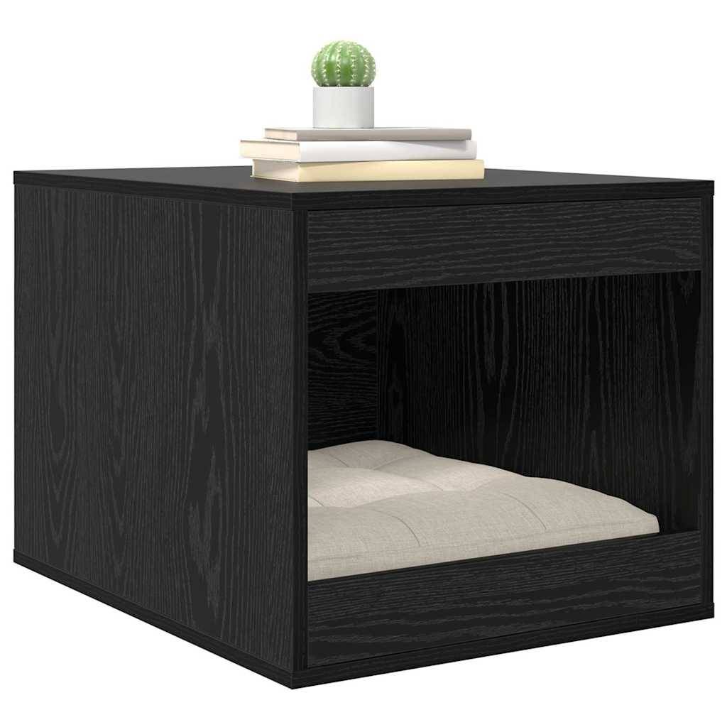 Enceinte pour bac à litière bois d'ingénierie chêne noir 47 x 59 x 42 ...