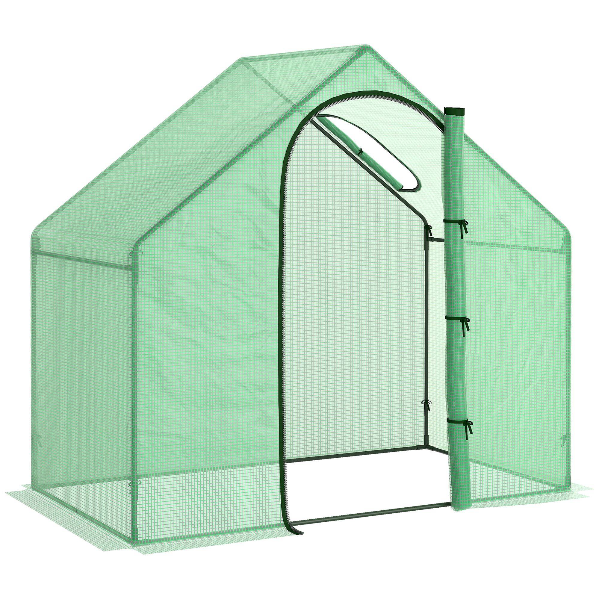 Serre de jardin en polyéthylène et acier vert 180 x 105 x 150 cm ...