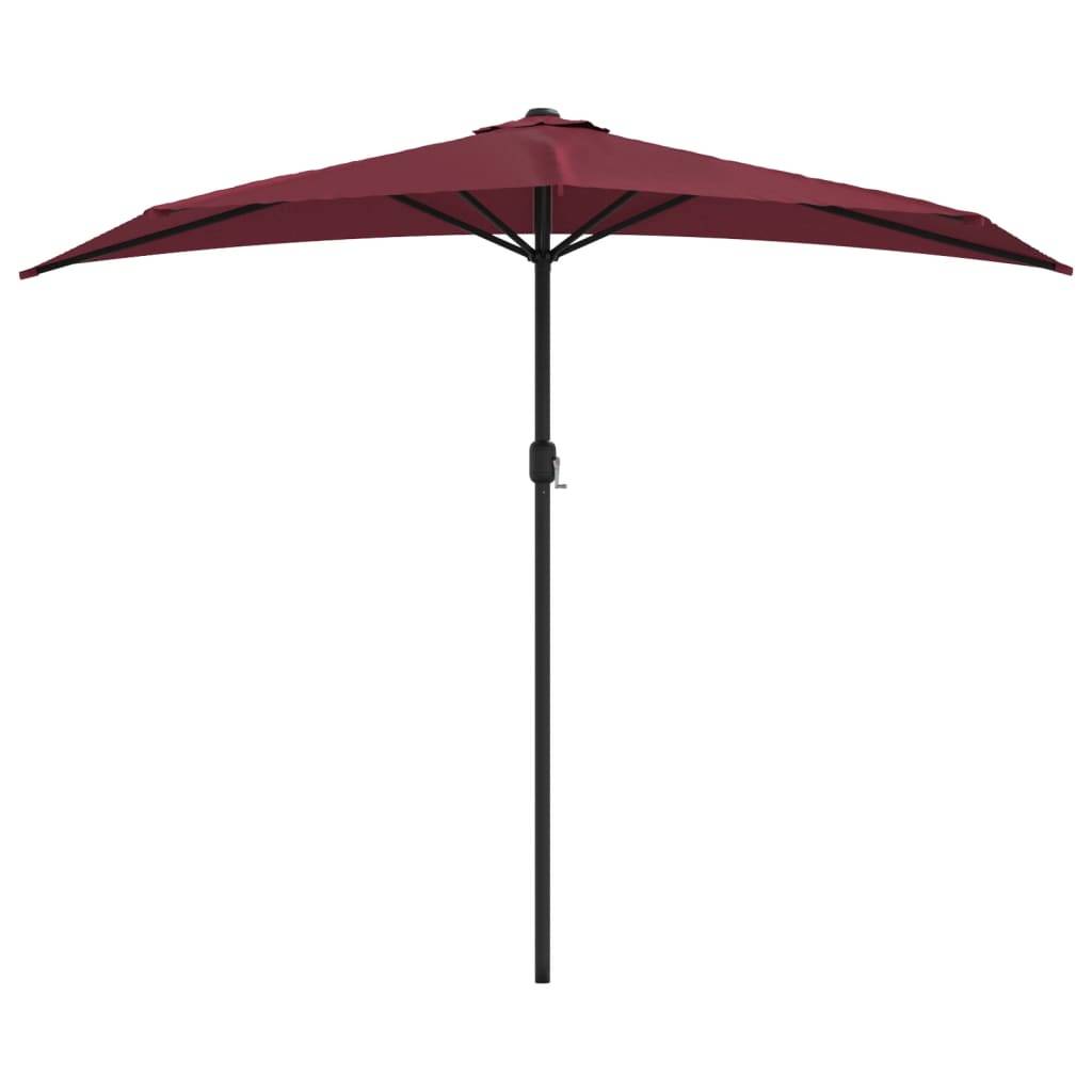 Parasol de balcon aluminium bordeaux 270 x 144 x 222 cm - PANGIVO ...