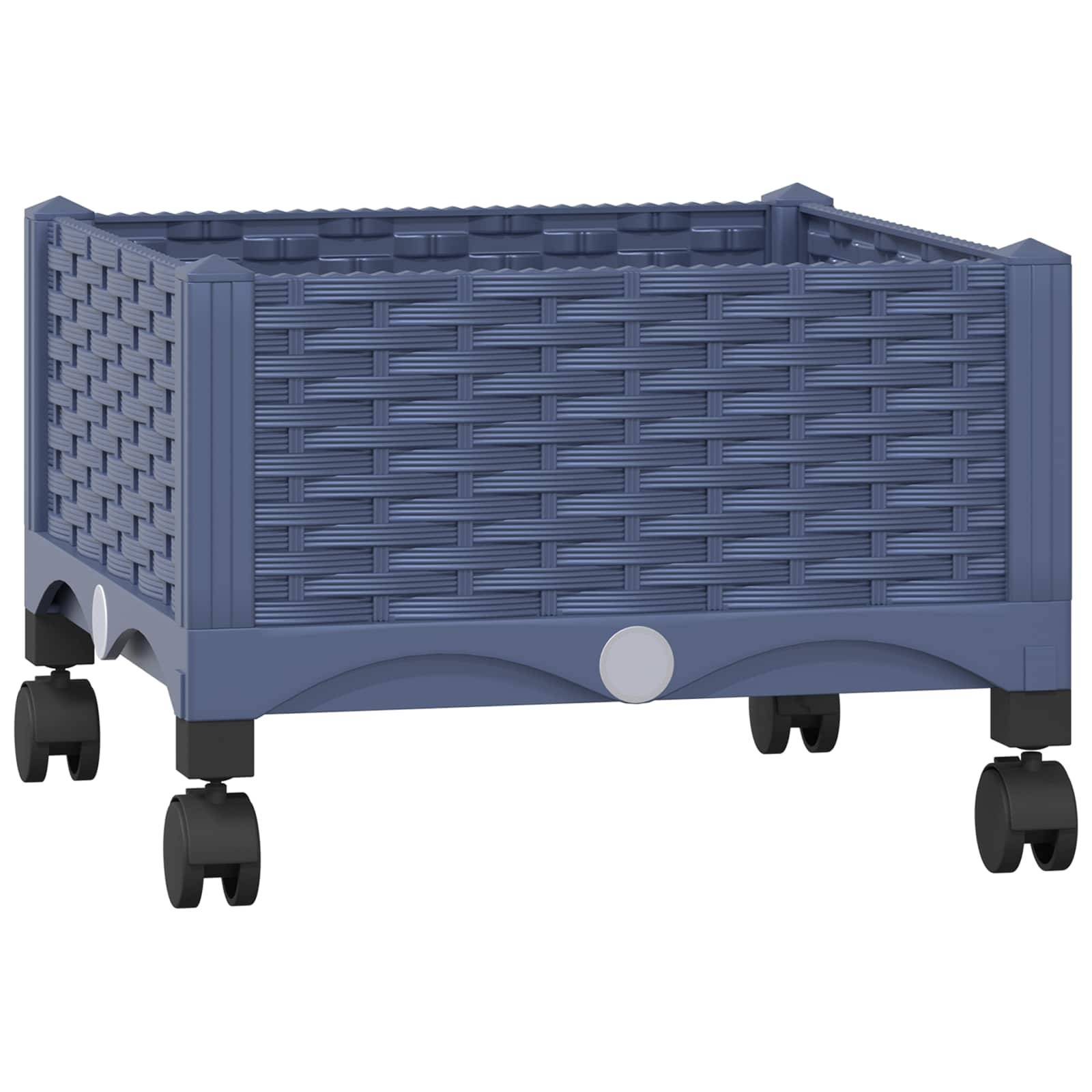 Jardinière avec Roues Gris Bleu 40 x 40 x 33 cm PP vidaXL 3422906 ...