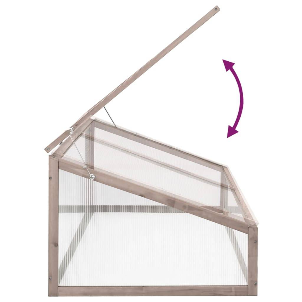 Serre Tunnel 0.64m² - Serre de jardin - Serre de culture Gris 110x58 ...