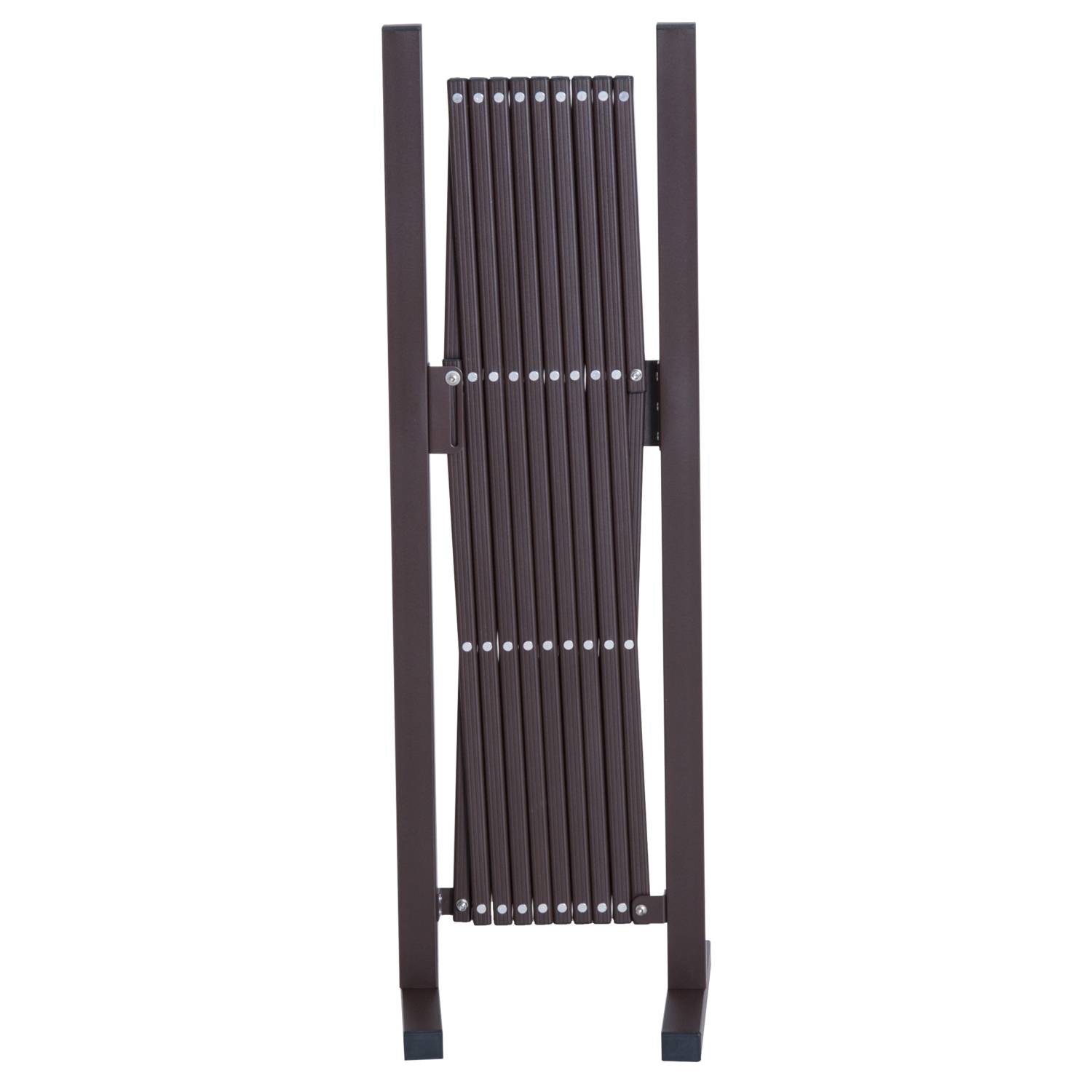 Barrière extensible aluminium métal chocolat 250 x 31 x 104 cm ...
