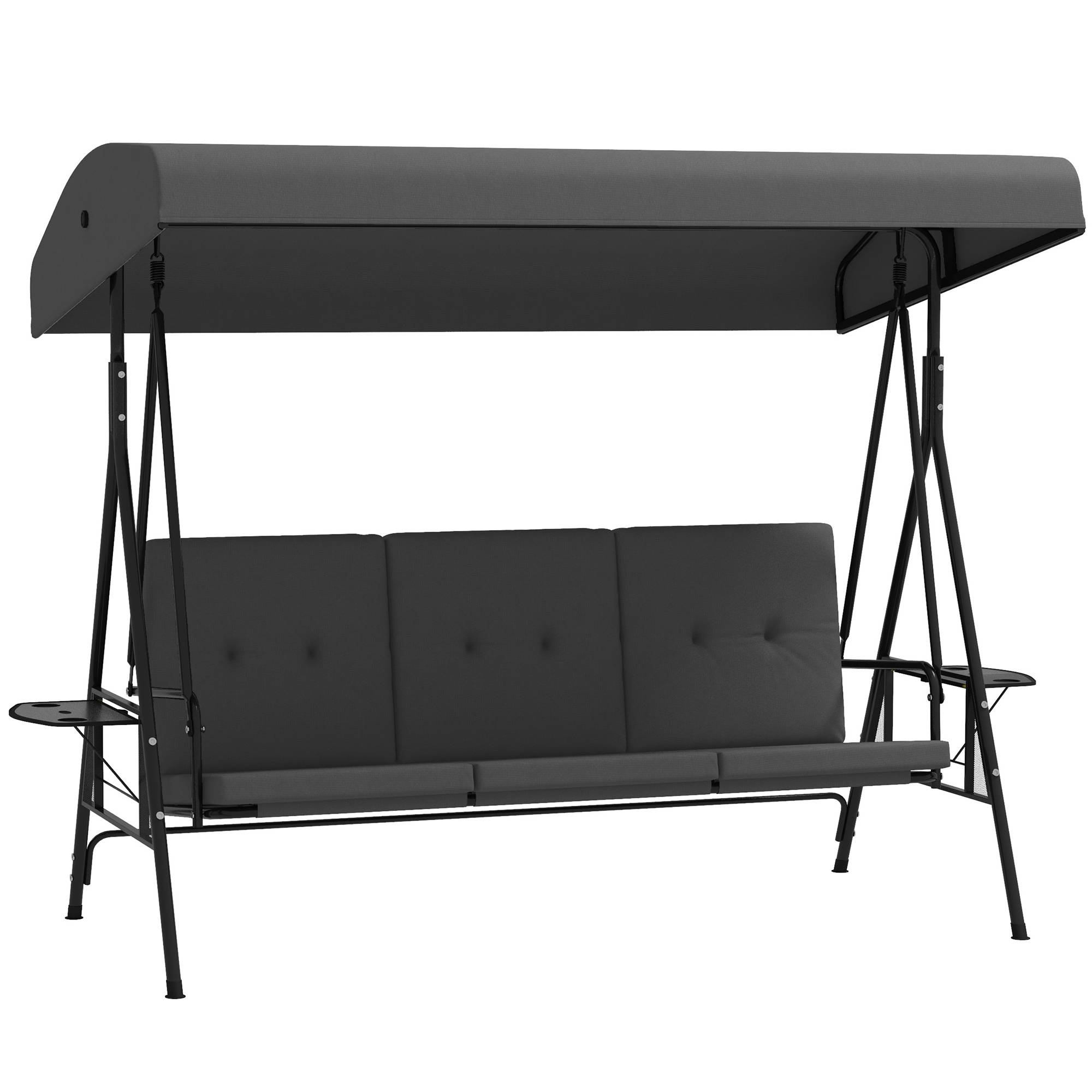 Balancelle de jardin acier et polyester 210 x 115 x 158 cm - PANGIVO ...