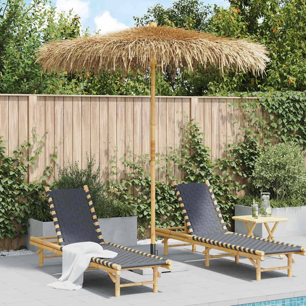 Parasol bambou et feuille de bananier naturel 240 x 240 x 260 cm ...