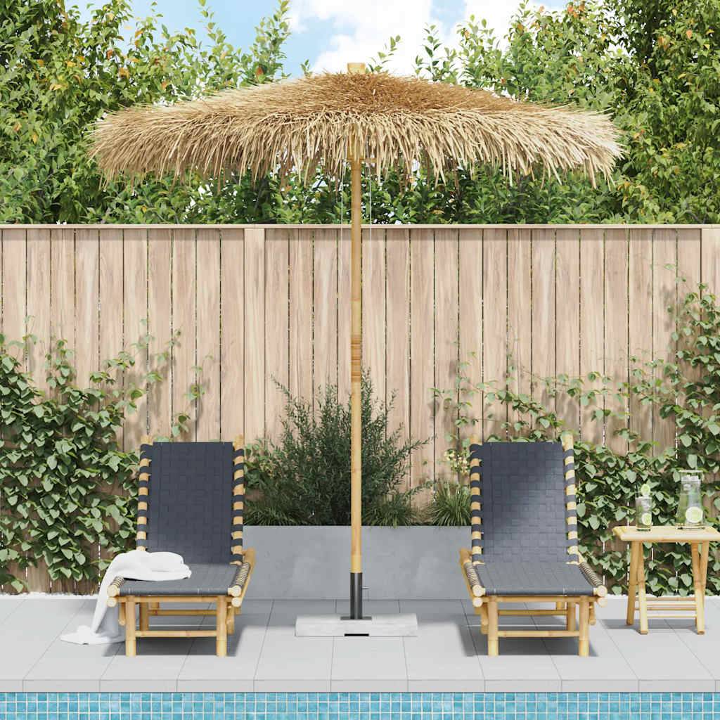 Parasol bambou et feuille de bananier naturel 240 x 240 x 260 cm ...