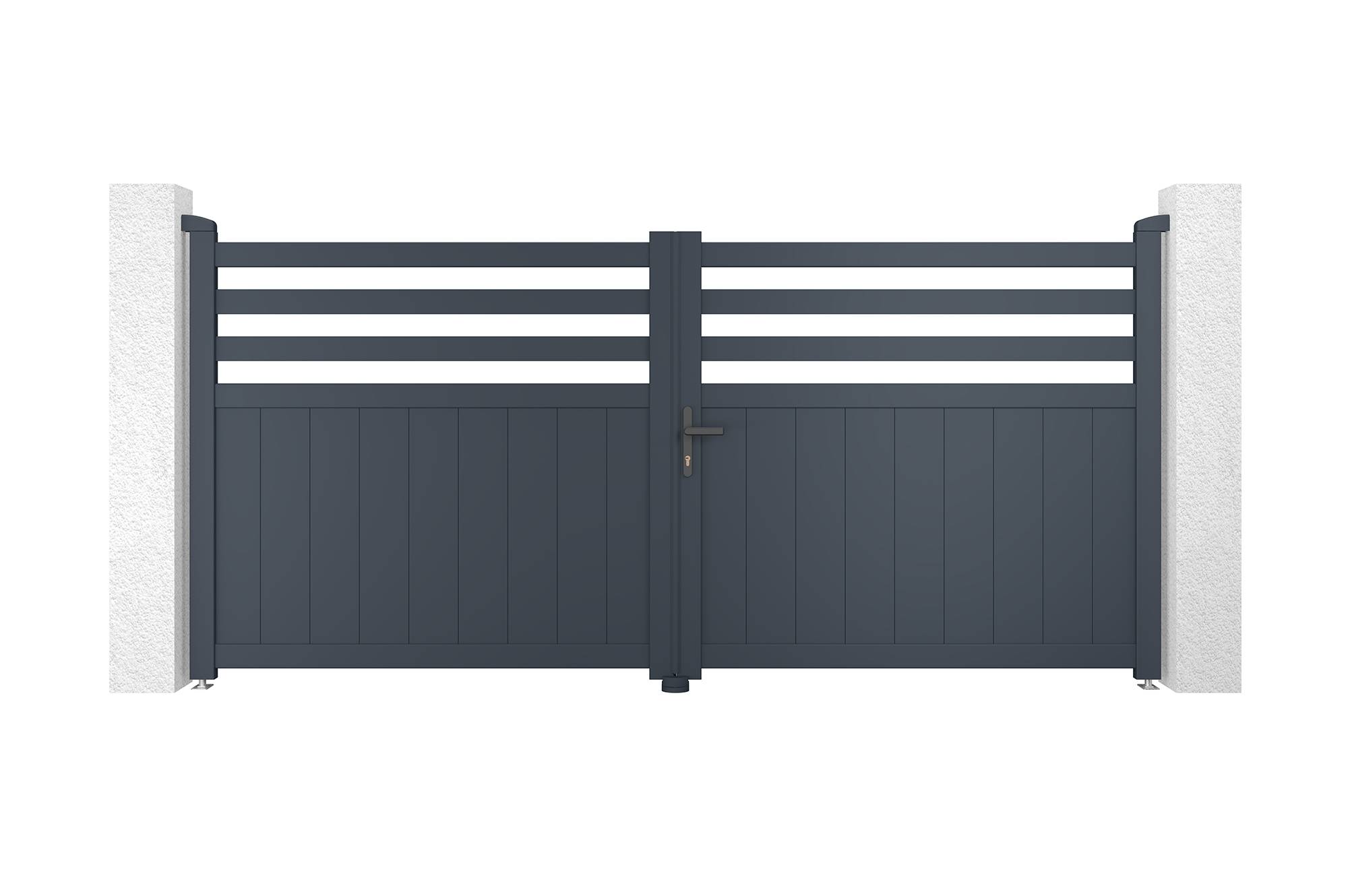 Portail battant motorisé 3 m NEVIS H.140 cm + Motorisation TANKER B700 ...