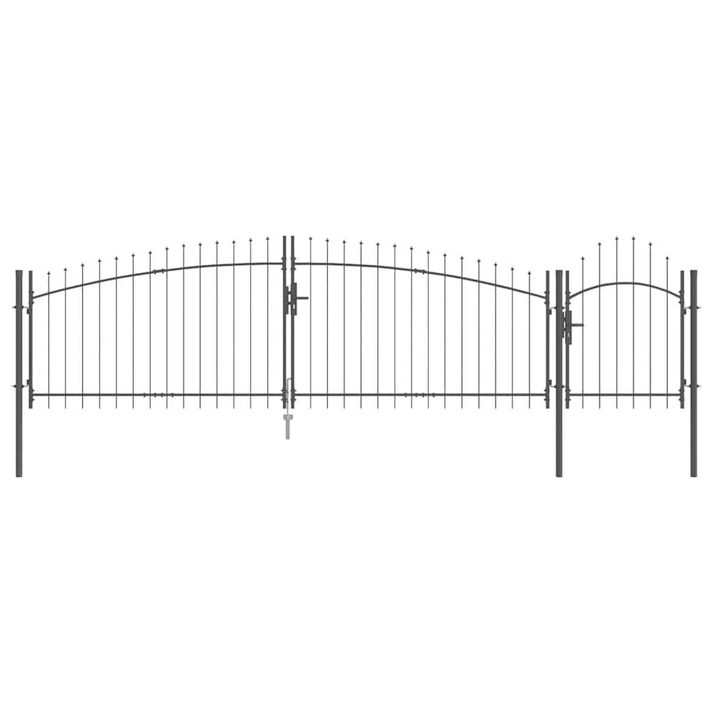 Portail double battant en acier moderne pour sécuriser une large allée ...