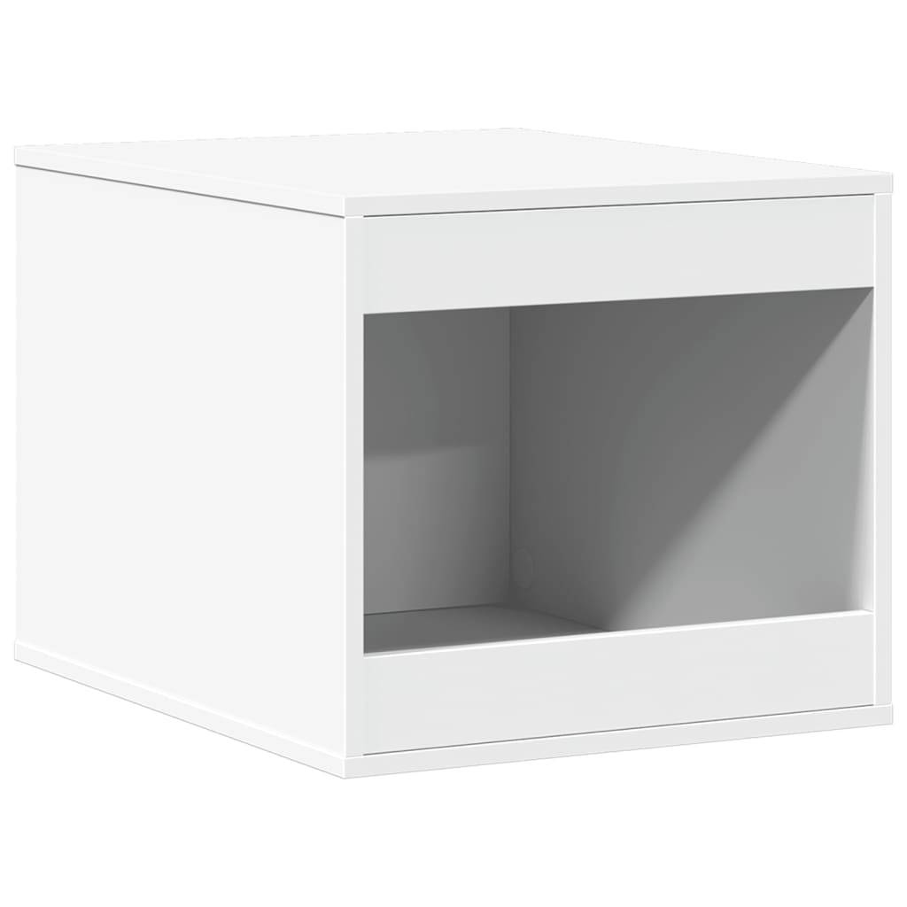 Meuble de bac à litière pour chat bois d'ingénierie blanc 47 x 59 x 42 ...