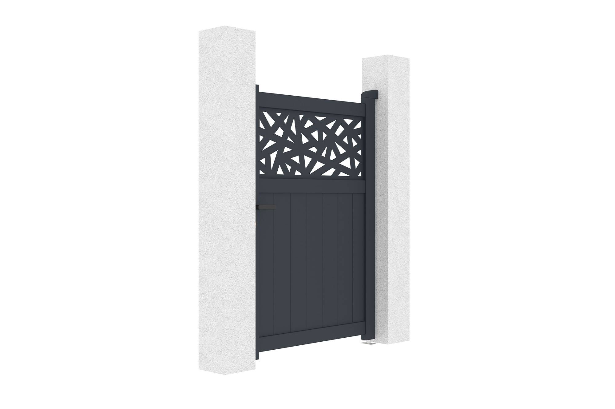 Portillon 1m ajustable en largeur DOLOMITE RUIVO H.140 cm aluminium ...