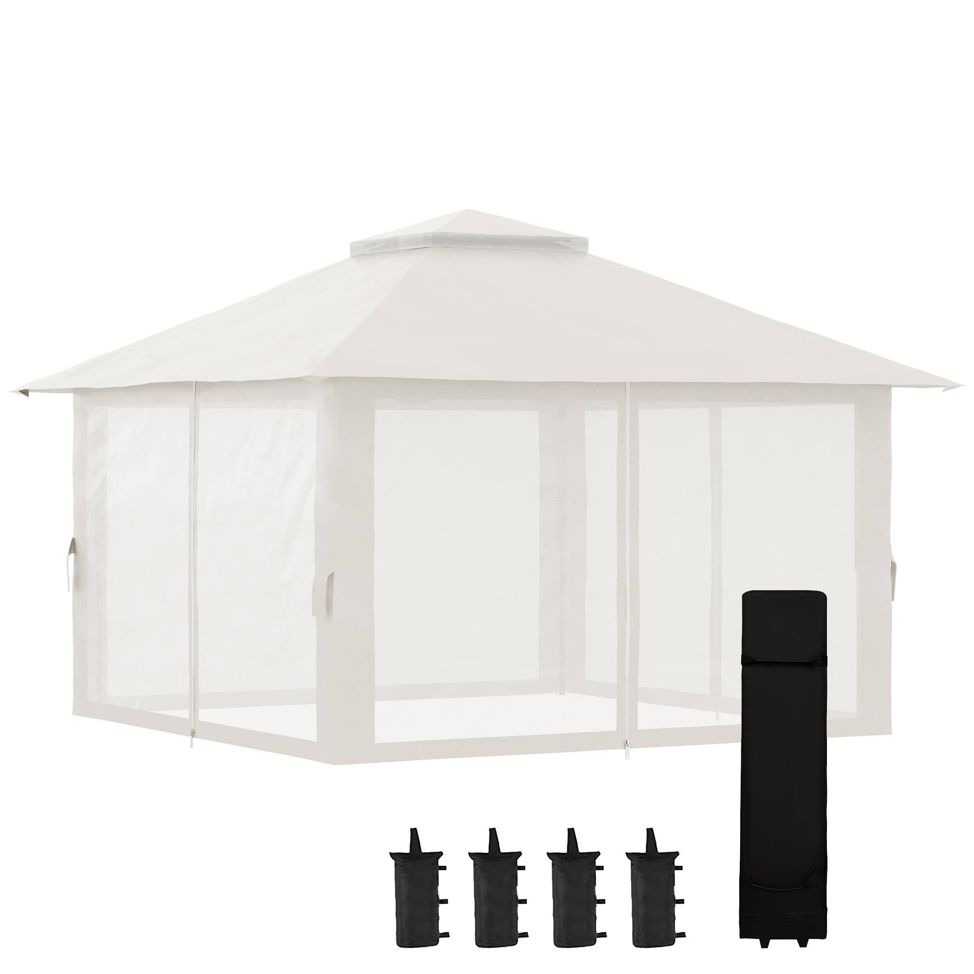 Tente pliante pop-up à hauteur réglable, protection UV50+, double toit ...