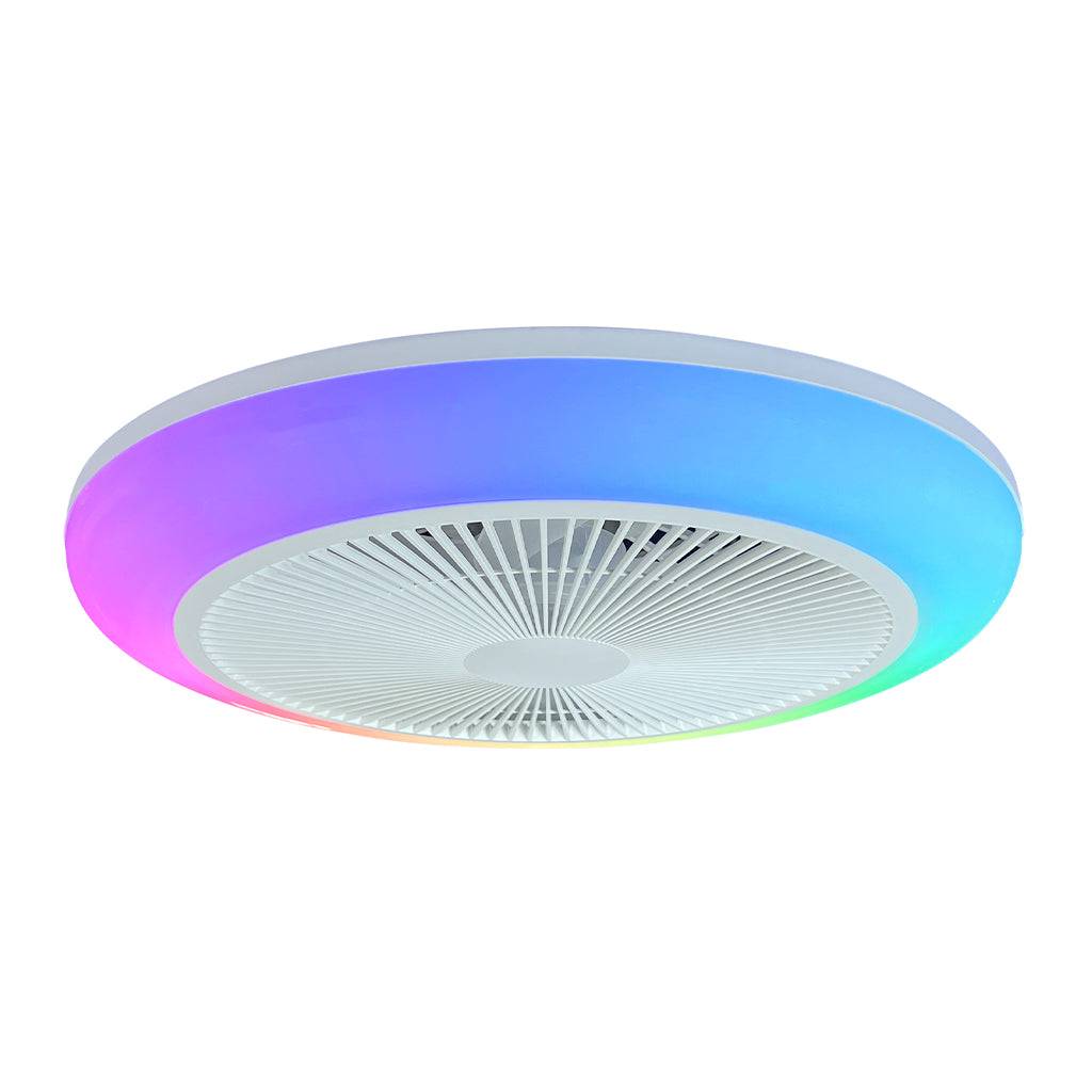 Ventilateur Plafond LED LAGUNA D46CM RGB - Jardiland