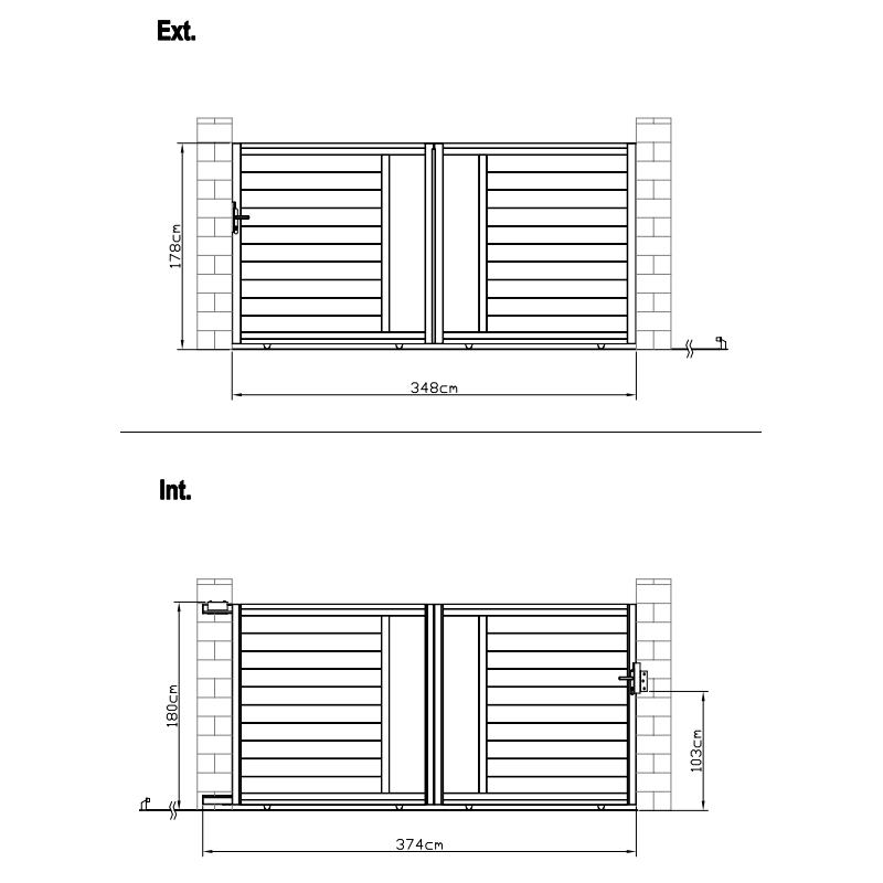 Portail coulissant aluminium 350x173 cm anthracite avec accessoires X ...
