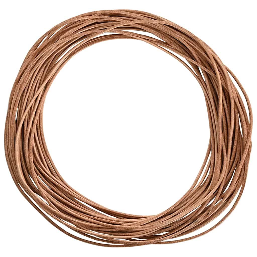 Corde en Cuir Marron Ø2 mm x 5 m Cuir Maison Chic - Jardiland