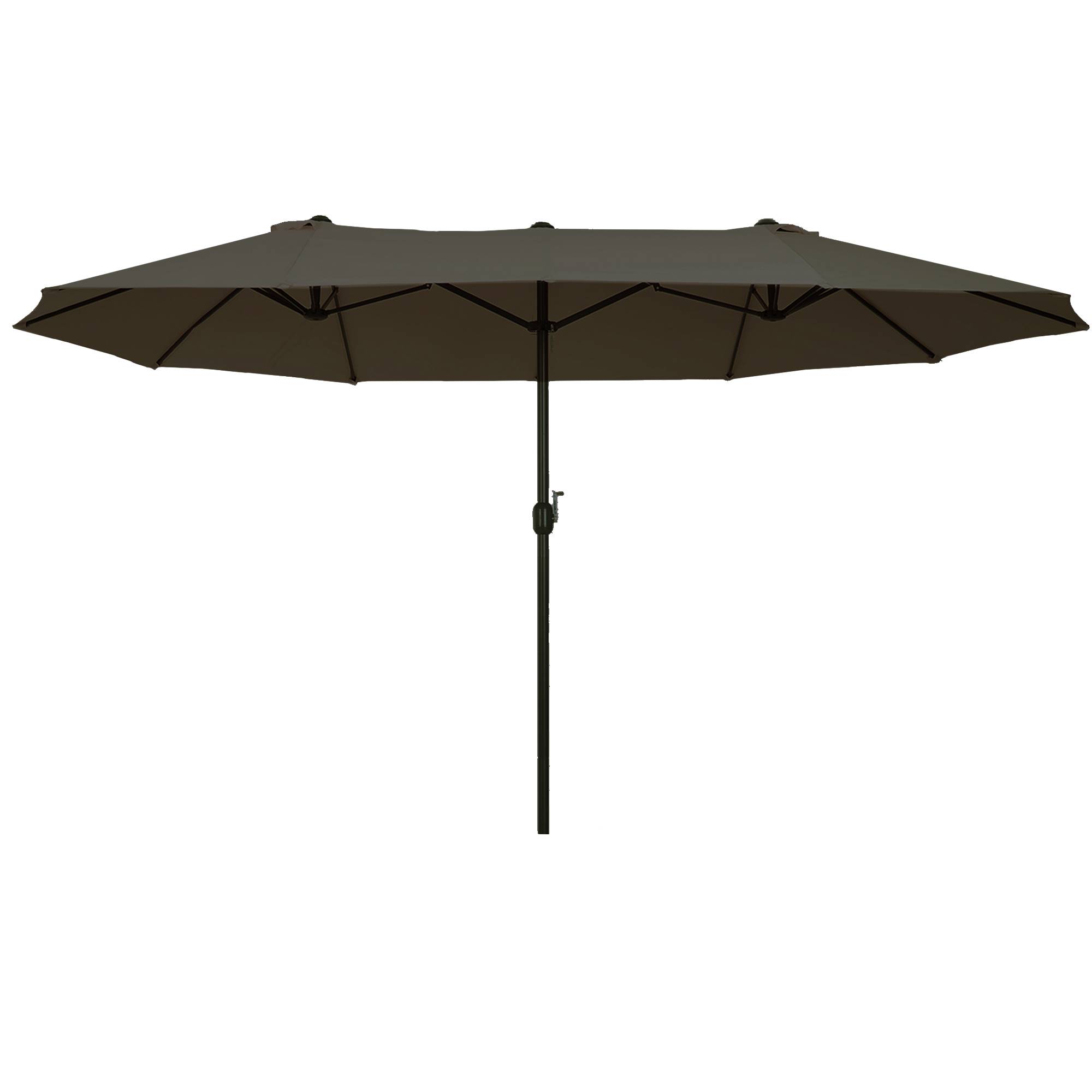Parasol double XXL Acier Jardin Terrasse Ombrage optimal avec manivelle ...