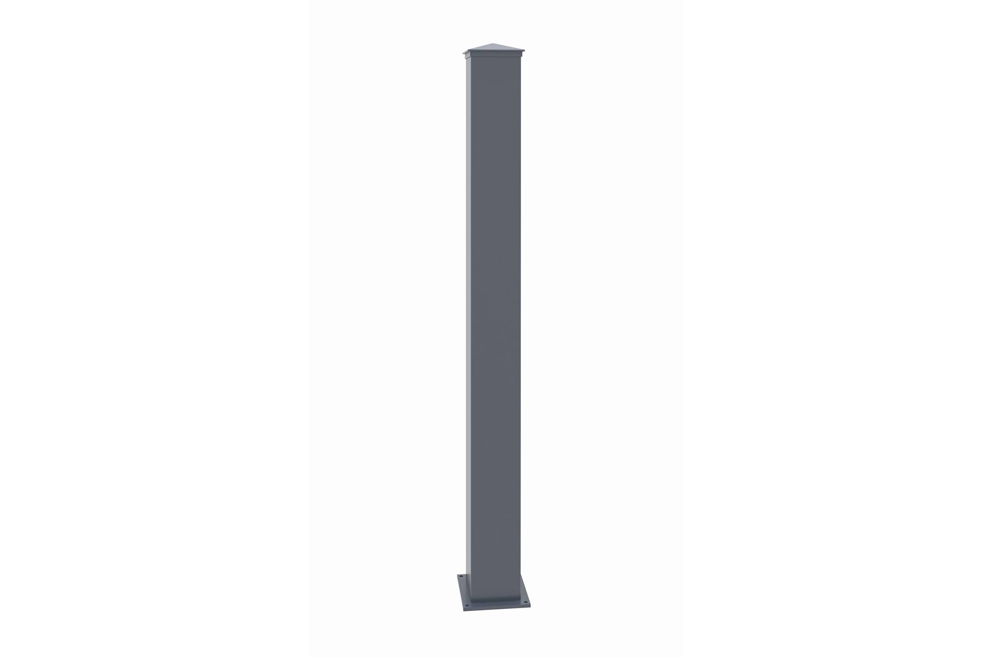Lot de 4 poteaux EIFEL 15x15 en alu H.166 cm - Gris anthracite - Jardiland