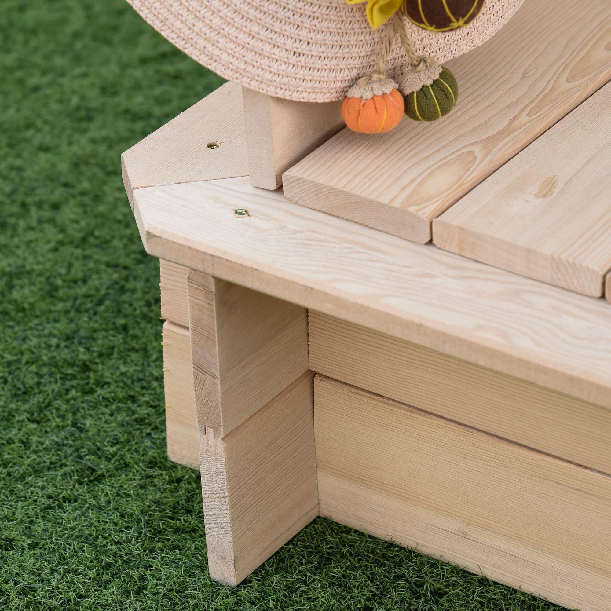 Bac à sable carré en bois pour enfants dim. 106L x 106l cm avec bancs ...