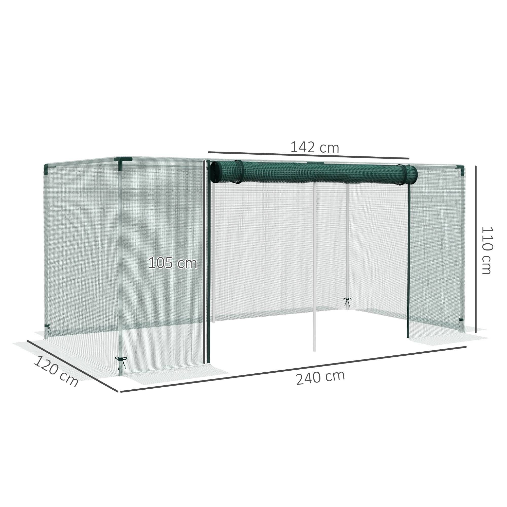 Serre de jardin acier et HDPE vert 240 x 120 x 110 cm - PANGIVO - Jardiland
