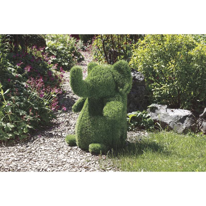 Statue de jardin éléphant en gazon synthétique - arrosage goutte à ...