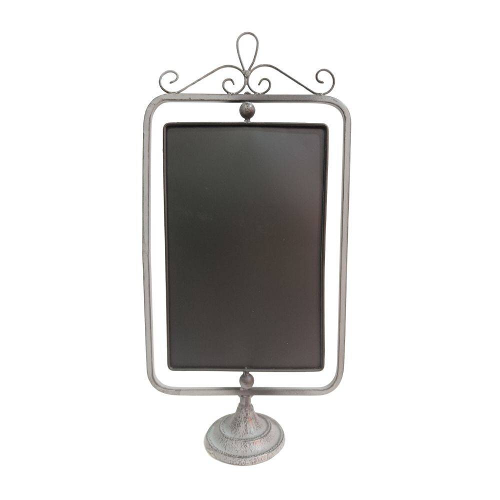 ~ Ardoise pivotante sur pied en métal gris L.24 x Ht.49 cm Chemin de ...