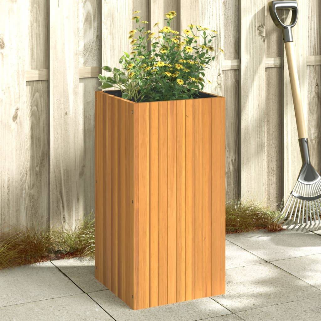 Jardinière bois d'acacia naturel 45 x 45 x 90 cm - PANGIVO - Jardiland