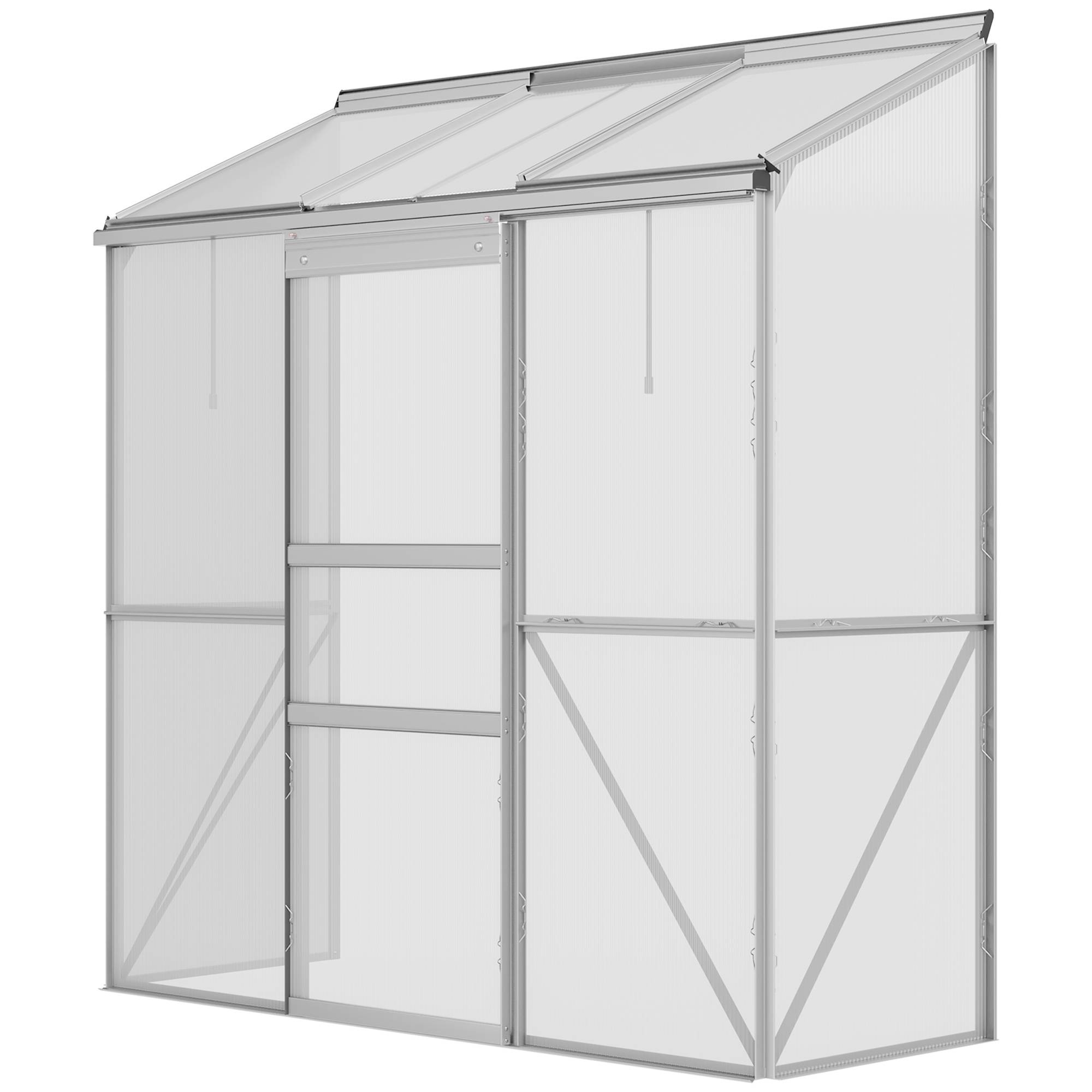 Serre adossée serre de jardin fenêtres ouvrables à 5 niveaux panneau en ...