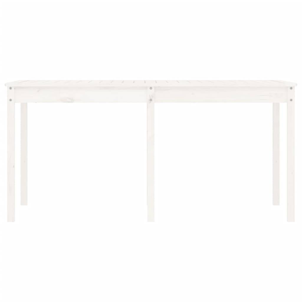 Table de jardin bois massif de pin blanc 159,5 x 82,5 x 76 cm - PANGIVO ...