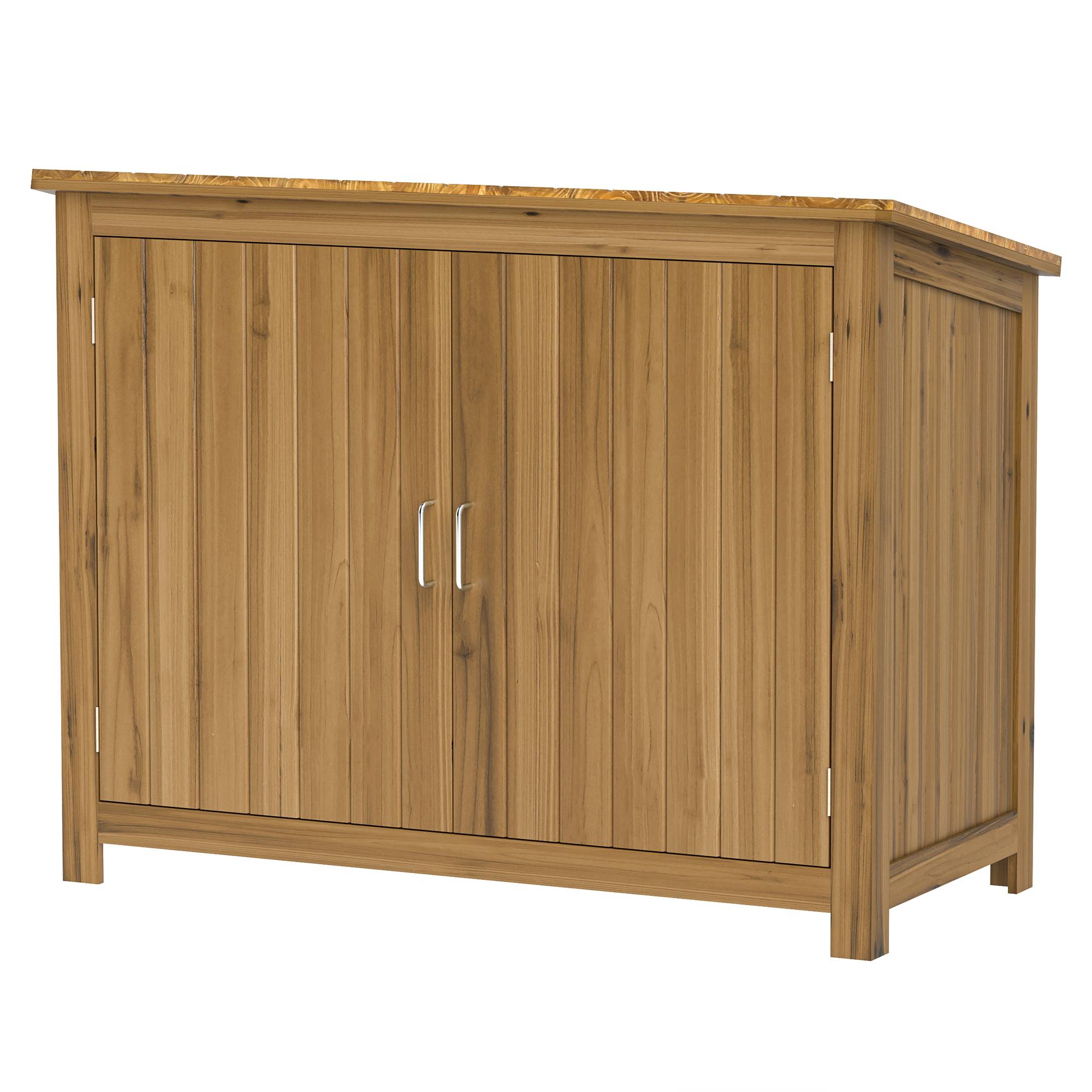 Armoire de jardin bois marron 110 x 50 x 85 cm - PANGIVO - Jardiland