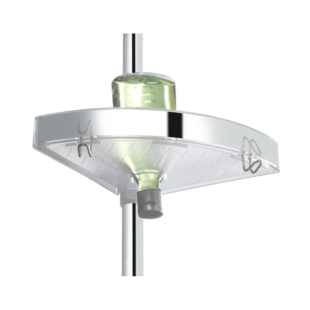 Etagère de douche télescopique acier inoxydable 3 tablettes d'angle ...
