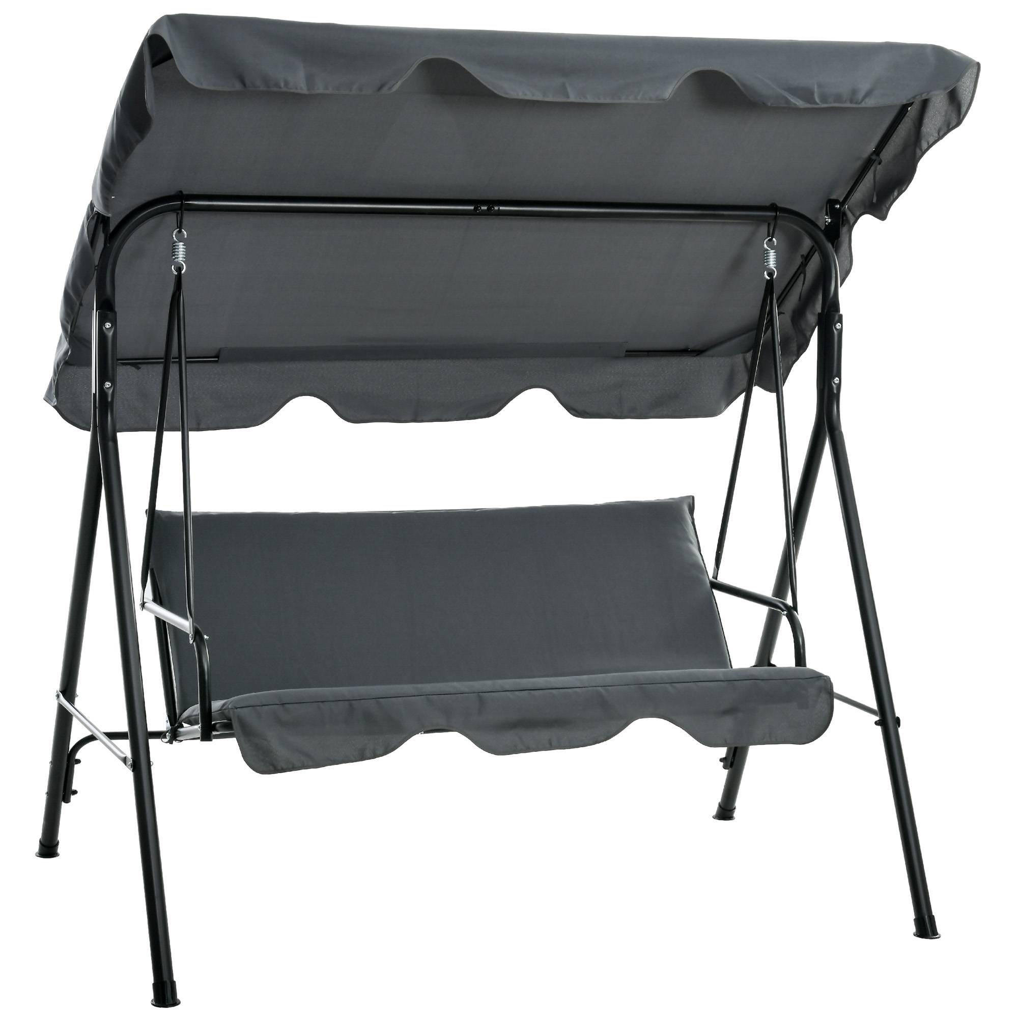 Balancelle de jardin acier gris 172 x 110 x 153 cm - PANGIVO - Jardiland