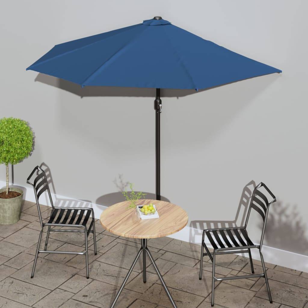 Parasol de balcon aluminium bleu 270 x 144 x 222 cm - PANGIVO - Jardiland