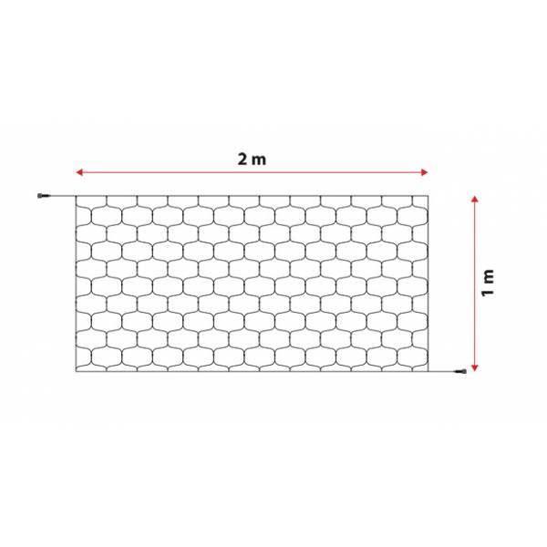 Filet lumineux 2X1M 120 LED ambré prolongeable 31V câble vert IP44 ...