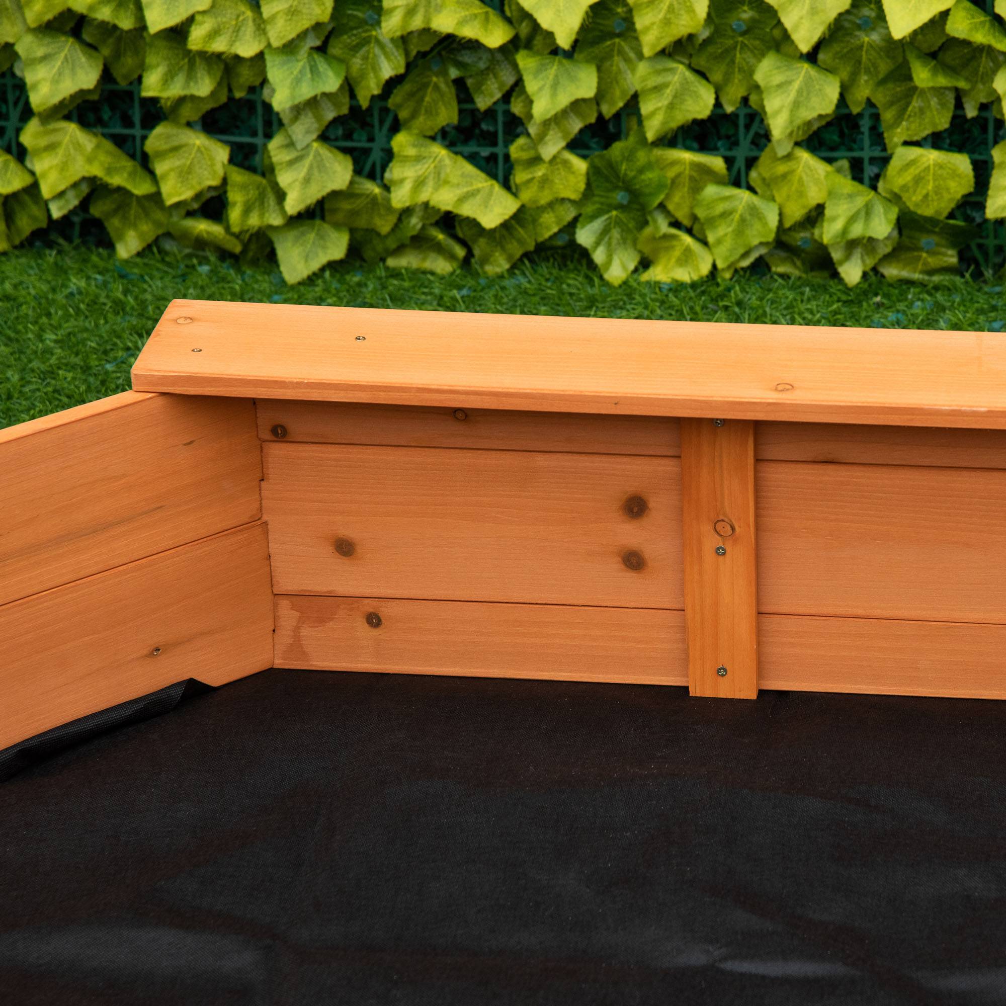 Bac à Sable Octogonal en Bois Massif 140 x 140 cm avec 4 Bancs, Bâche ...