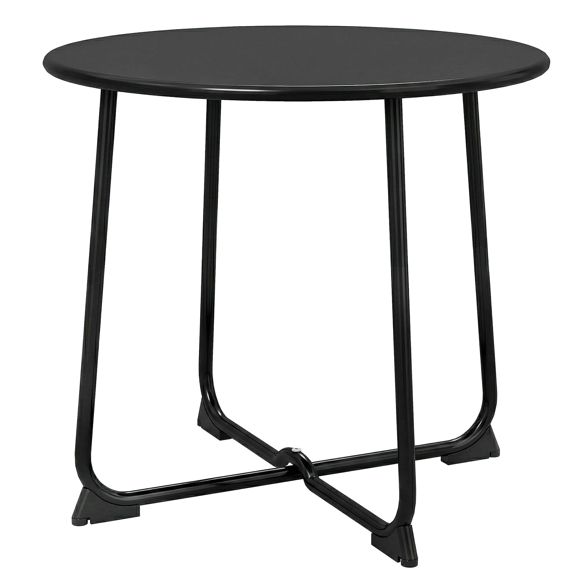 Table basse ronde métal extérieur pour terrasse et jardin base en X ...