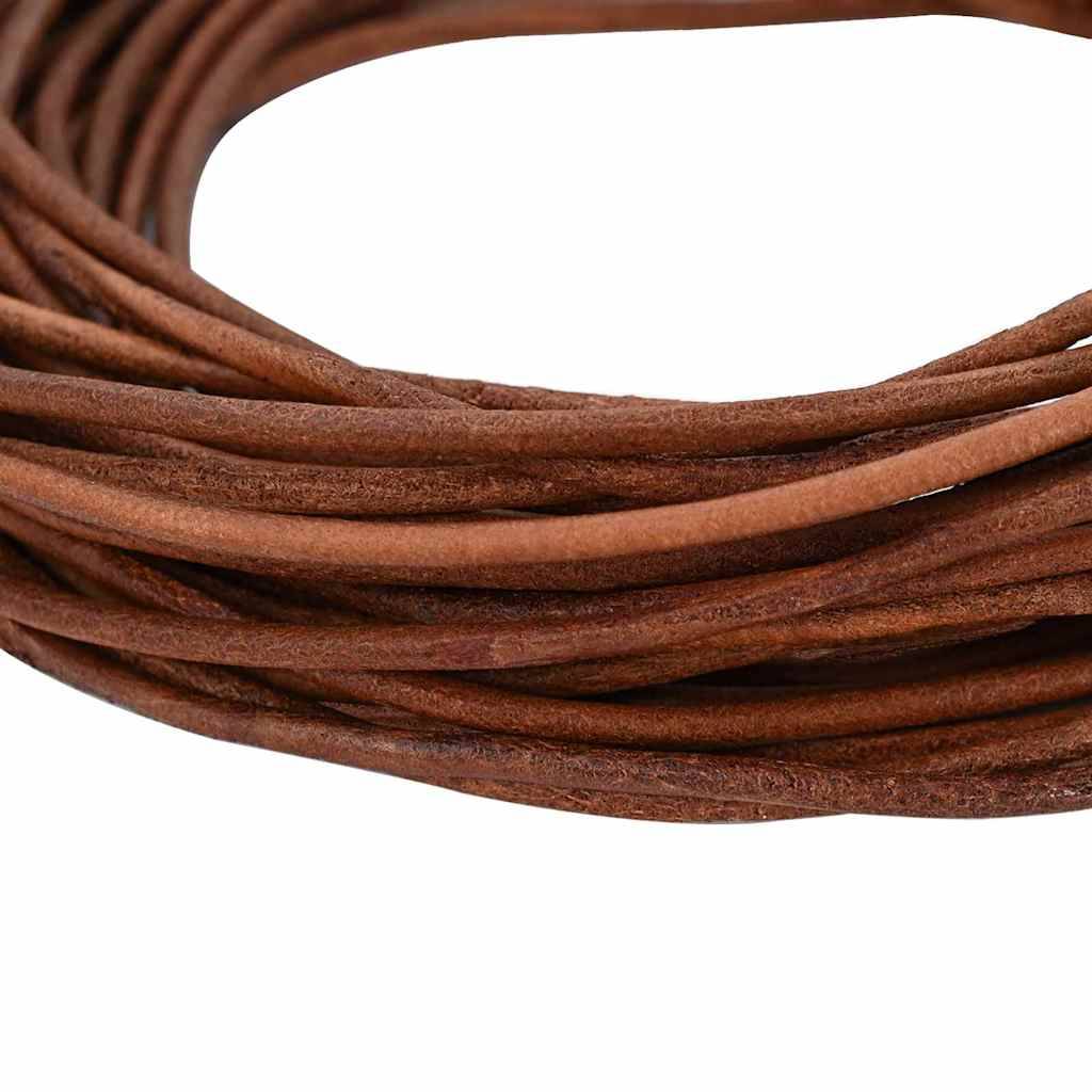 Corde en Cuir Marron Clair Ø3 mm x 50 m Cuir Maison Chic - Jardiland
