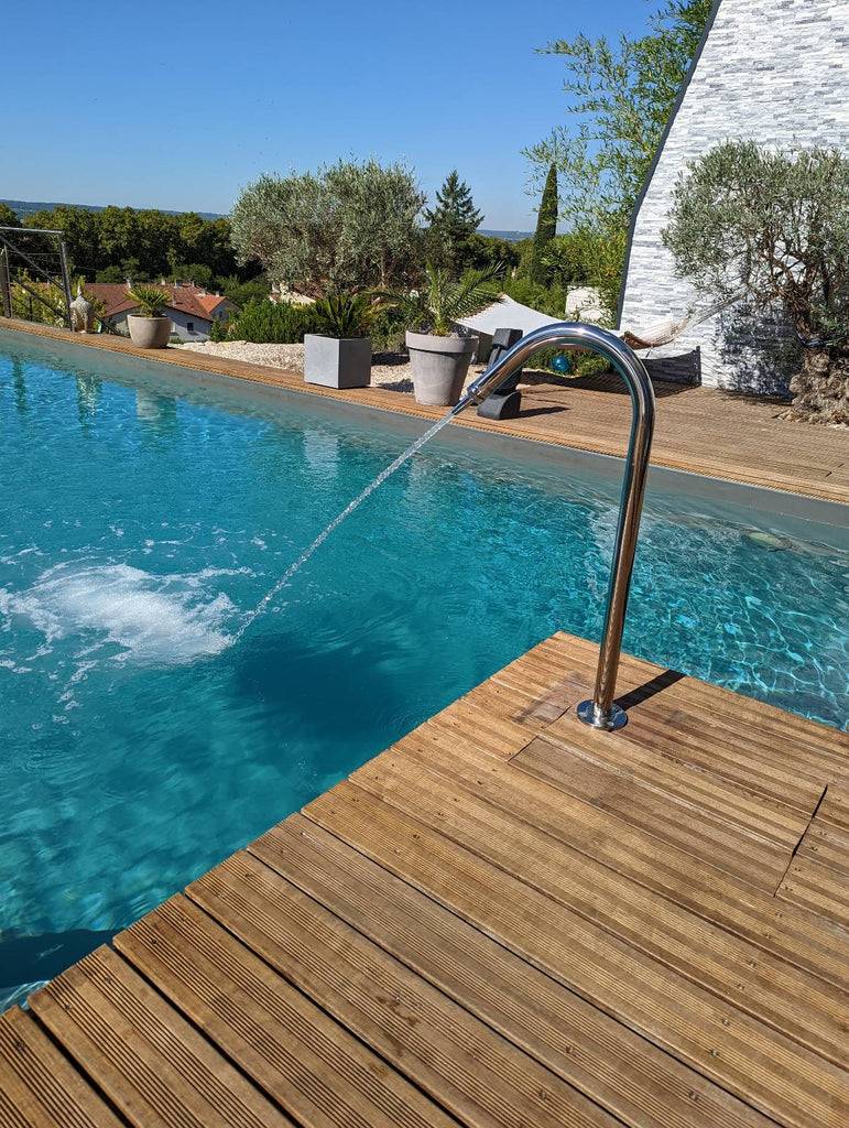 Canon Jet d'eau INOX 316 1m avec Embout de massage H2 Tube Cascade Col ...