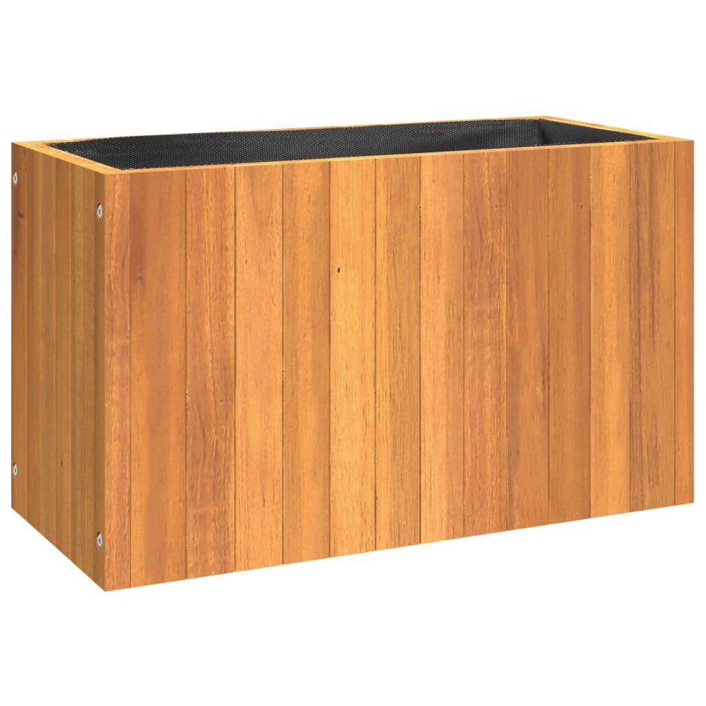 Jardinière bois d'acacia naturel 59 x 27.5 x 35 cm - PANGIVO - Jardiland