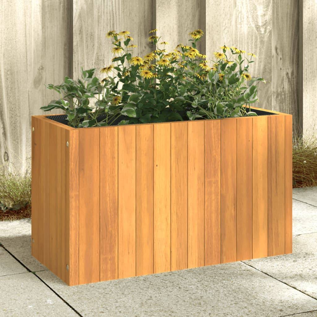 Jardinière bois d'acacia naturel 59 x 27.5 x 35 cm - PANGIVO - Jardiland