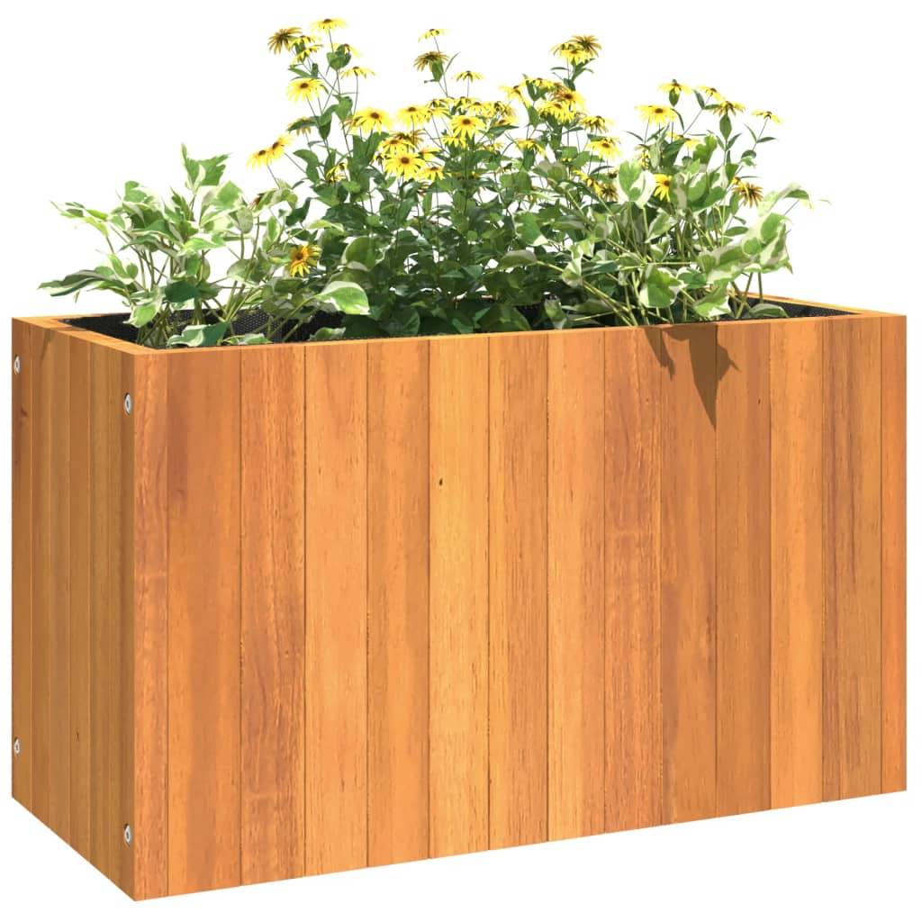 Jardinière bois d'acacia naturel 59 x 27.5 x 35 cm - PANGIVO - Jardiland